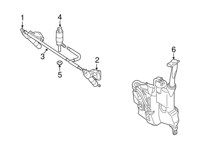 Genuine Mercedes 1648600547 Headlight Washer Nozzle; Front Left - Mercedes