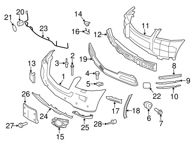 Genuine Mercedes 1648840323 Fog Light Trim; Front Left - Mercedes