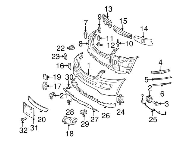 Genuine Mercedes 1648851923 Fog Light Trim; Front Left/Right - Mercedes