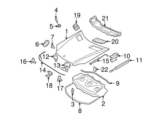 Genuine Mercedes 1648890198 Hood Seal - Mercedes