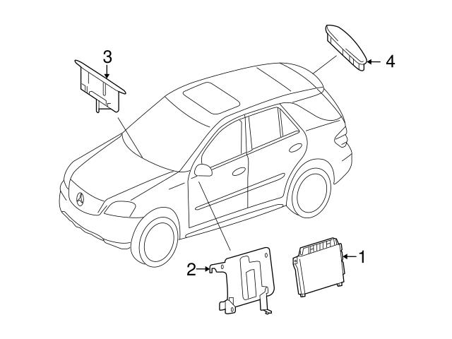 Genuine Mercedes 1649005000 Parking Aid Control Module - Mercedes