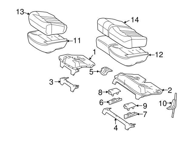 Genuine Mercedes 1649200550 Seat Cushion Foam; Left Lower - Mercedes