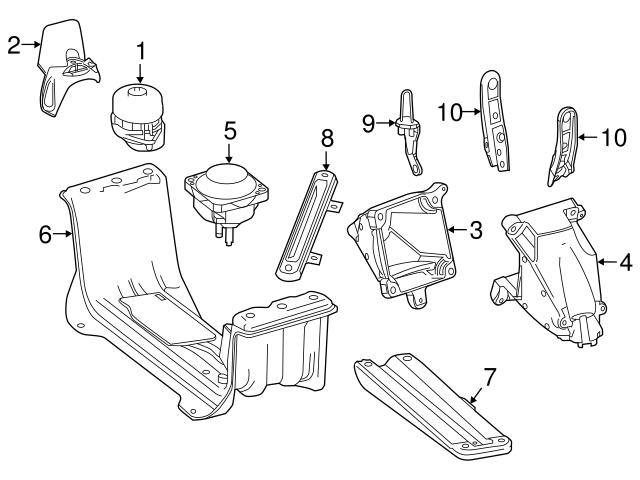 Genuine Mercedes 1662400918 Auto Trans Mount - Mercedes | 1672406200