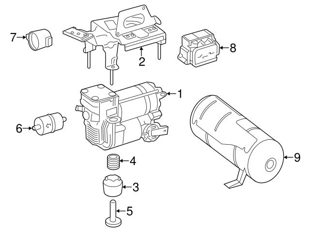 Genuine Mercedes 1663200215 Suspension Self-Leveling Unit Accumulator ...