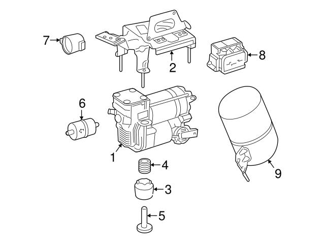 Genuine Mercedes 1663200415 Suspension Self-Leveling Unit Accumulator ...