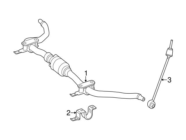 Genuine Mercedes 1663230340 Stabilizer/Sway Bar Bracket; Left, Right ...