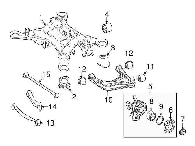 Genuine Mercedes 1663330500 Suspension Crossmember Insulator; Rear ...