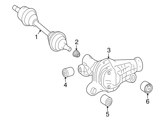 Genuine Mercedes 1663330600 Differential Carrier Bushing - Mercedes