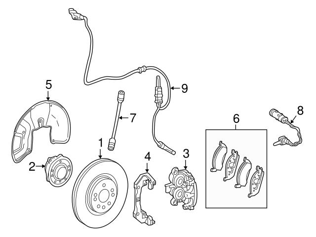 Genuine Mercedes 1664210006 Brake Caliper Bracket; Right, Left - Mercedes