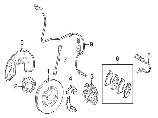 Genuine Mercedes 1664210381 Brake Caliper; Front Left - Mercedes