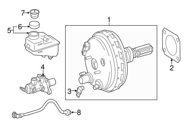 Genuine Mercedes 1664300100 Brake Vacuum Hose - Mercedes