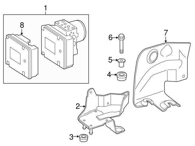 Genuine Mercedes 1664310140 ABS Hydraulic Pump Bracket - Mercedes