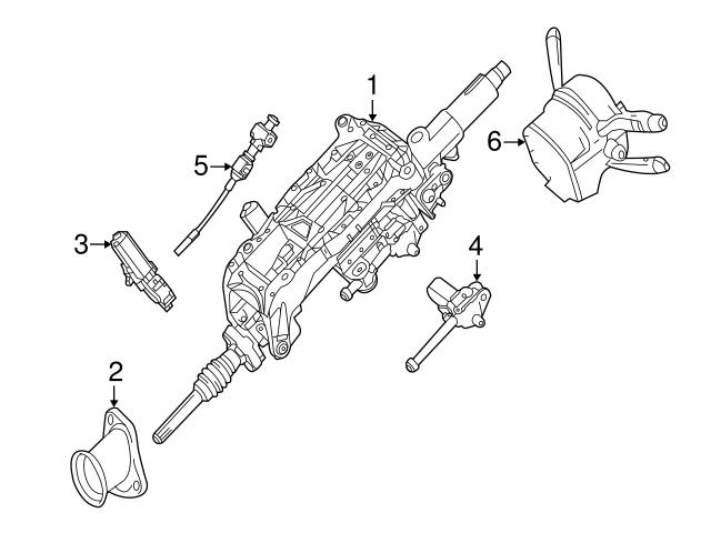 Genuine Mercedes 1664606300 Steering Column - Mercedes | 1664601216