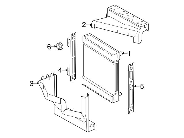Genuine Mercedes 1665000416 Radiator Support Air Duct; Lower - Mercedes
