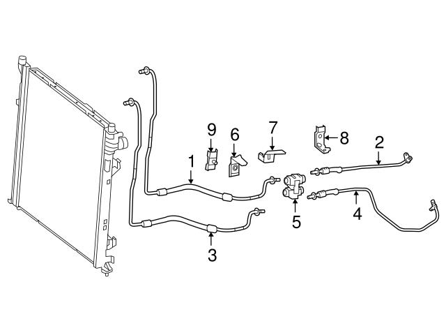 Genuine Mercedes 1665001988 Auto Trans Oil Cooler Hose Assembly; Front ...