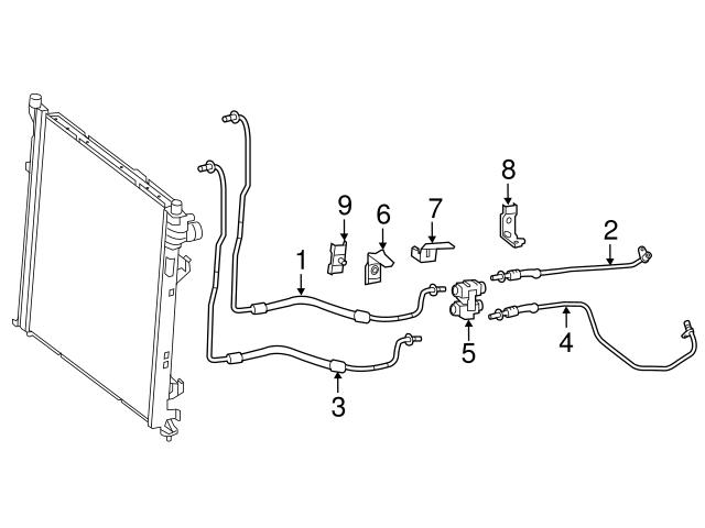 Genuine Mercedes 1665006572 Auto Trans Oil Cooler Tube; Rear - Mercedes