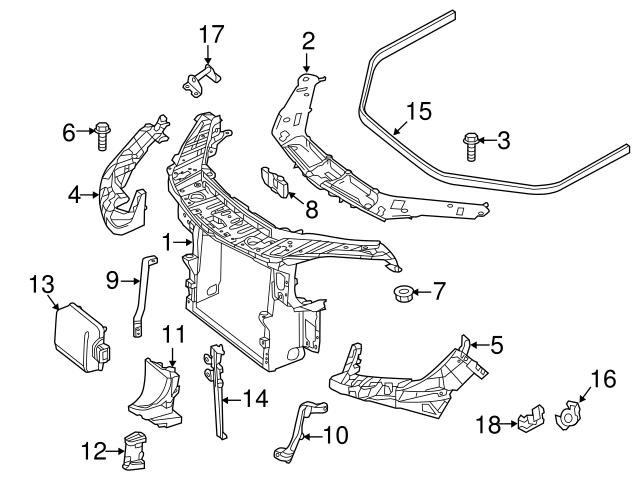 Genuine Mercedes 1665050230 Radiator Support Air Duct; Left Upper ...