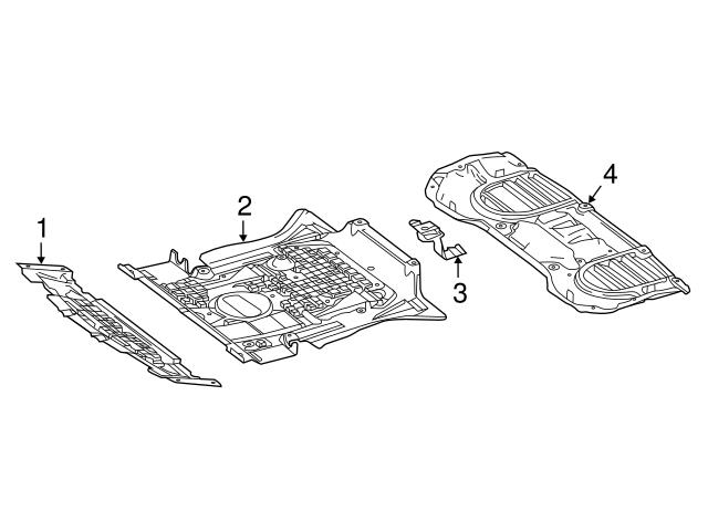 Genuine Mercedes 1665200523 Radiator Support Splash Shield - Mercedes