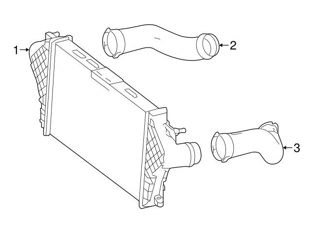 Genuine Mercedes 166528048228 Turbocharger Intercooler Pipe - Mercedes ...