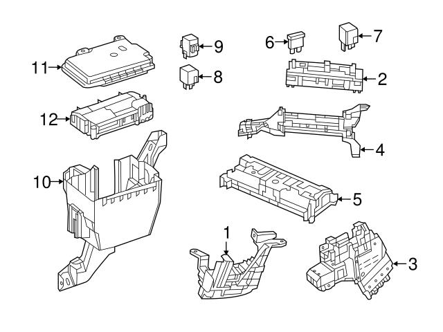 Genuine Mercedes 1665402350 Fuse Box; Right - Mercedes | 1665401750