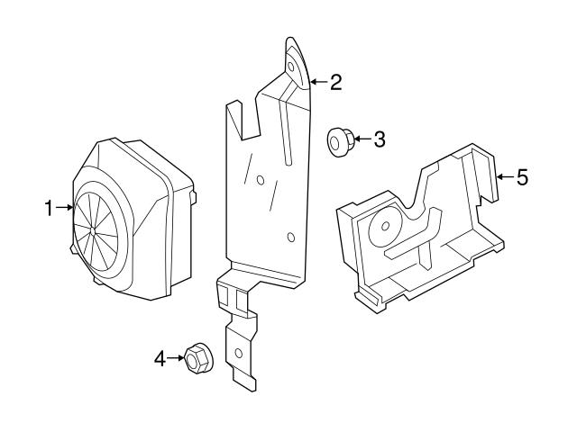 Genuine Mercedes 1665452600 Anti-Theft Alarm Siren Bracket - Mercedes ...