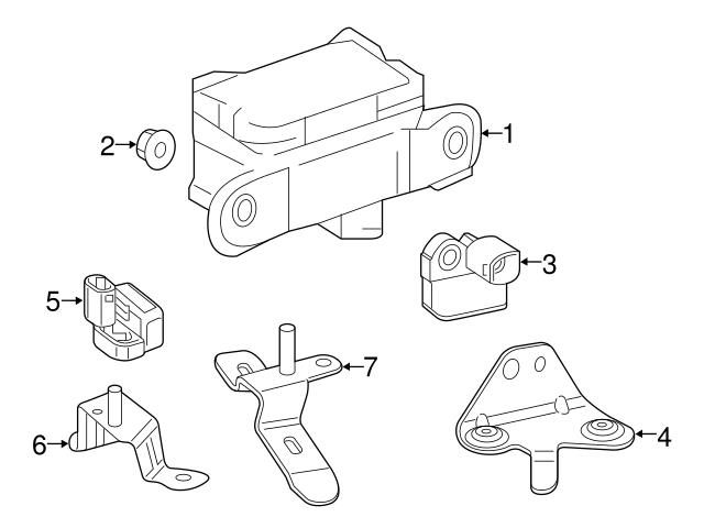 Genuine Mercedes 1665454940 Ride Height Sensor Bracket; Front Left ...
