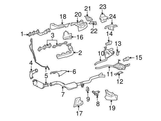 Genuine Mercedes 1665459240 Catalytic Converter Bracket; Front - Mercedes
