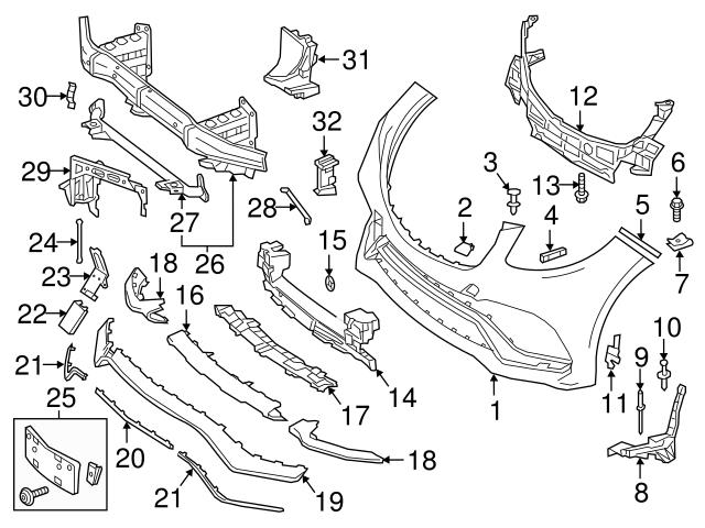 Genuine Mercedes 1666204701 Bumper Impact Bar - Mercedes | 1666200034