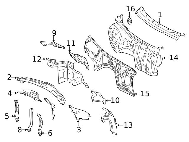 Genuine Mercedes 1666260355 Cowl Panel - Mercedes