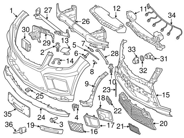 Genuine Mercedes 1666260529 Cruise Control Distance Sensor Bracket ...