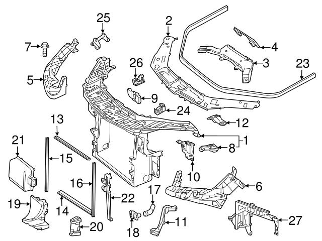 Genuine Mercedes 1666264031 Cruise Control Distance Sensor Bracket ...