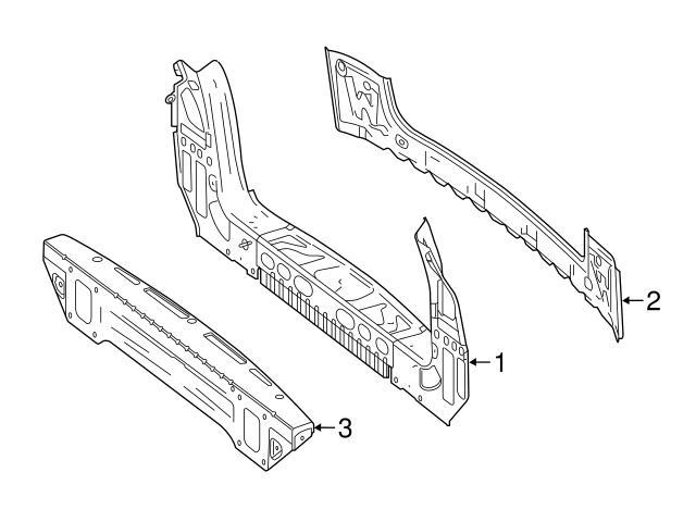 Genuine Mercedes 1666401471 Rear Body Panel - Mercedes