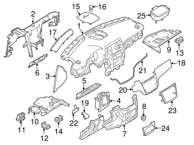 Genuine Mercedes 1666800003 Instrument Panel Trim Panel; Right Outer ...