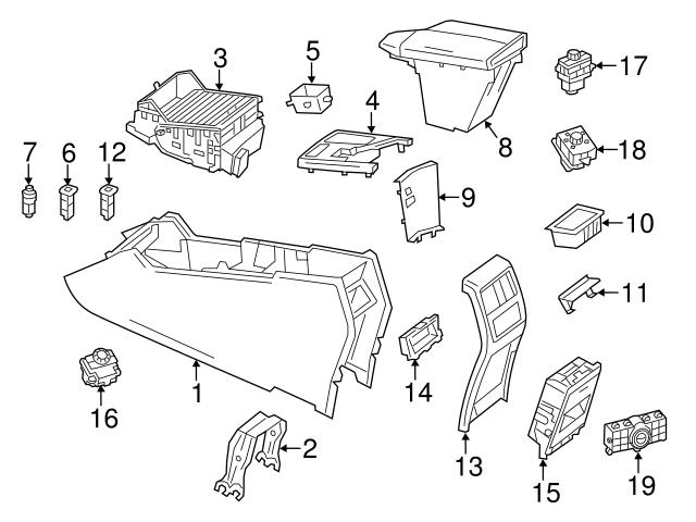 Genuine Mercedes 16668058029051 Console Cup Holder - Mercedes ...