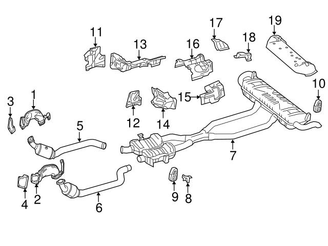 Genuine Mercedes 1666823171 Exhaust Muffler Heat Shield - Mercedes