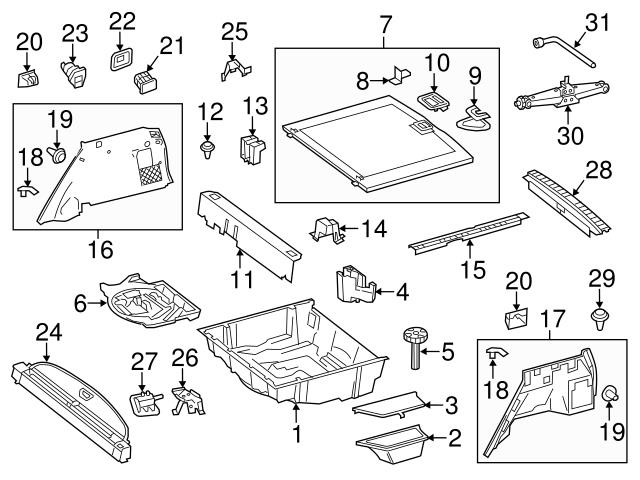 Genuine Mercedes 1666842700 Trunk Trim Panel Bracket; Rear Left ...