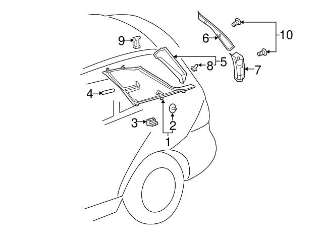 Genuine Mercedes 1666910308 D Pillar Trim Panel; Left Lower - Mercedes