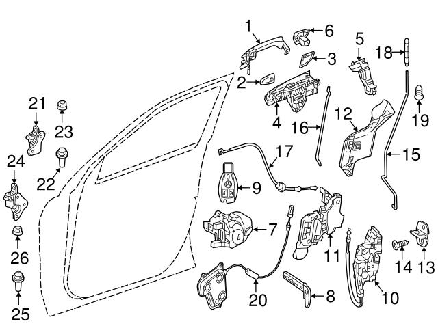 Genuine Mercedes 1667200437 Door Hinge Parts; Front Right Lower - Mercedes
