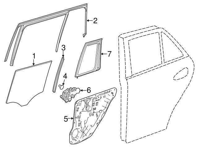 Genuine Mercedes 1667300419 Door Window Division Bar; Right - Mercedes