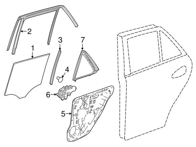 Genuine Mercedes 1667301655 Vent Window Assembly; Right - Mercedes ...
