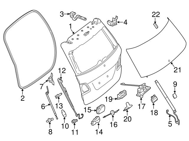 Genuine Mercedes 1667500593 Liftgate Latch Handle; Rear - Mercedes