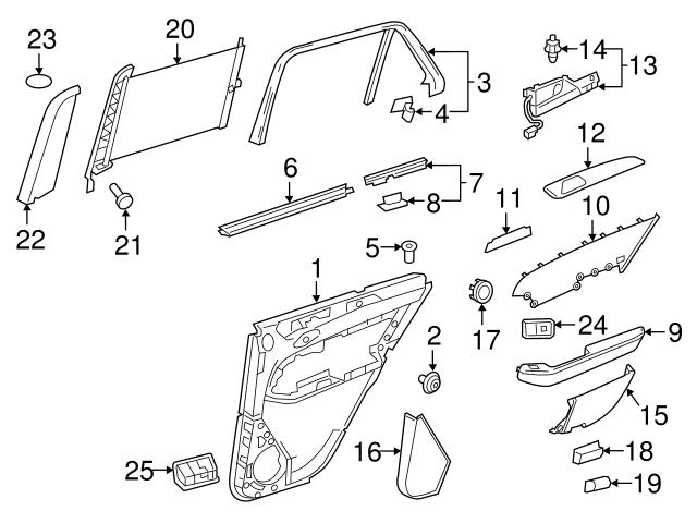 Genuine Mercedes 1667600561 Door Handle, Interior; Left - Mercedes