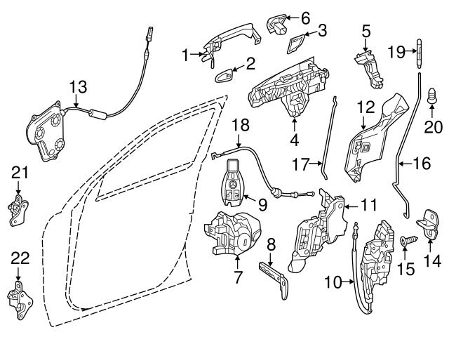 Genuine Mercedes 1667600800 Door Lock Control Unit; Right - Mercedes ...
