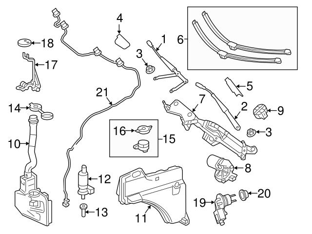 Genuine Mercedes 1668200642 Windshield Wiper Motor - Mercedes