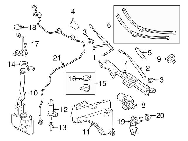 Genuine Mercedes 1668207800 Wiper Blade Assembly; Front - Mercedes
