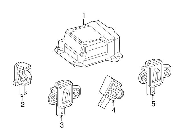 Genuine Mercedes 1668210151 Impact Sensor; Left Front, Right Front ...