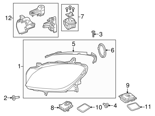 Genuine Mercedes 1668260158 Headlight Seal; Front Left - Mercedes