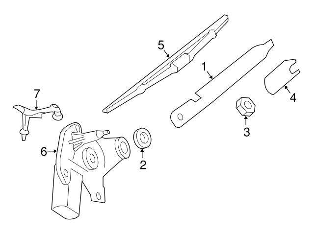 Genuine Mercedes 1668600747 Back Glass Washer Nozzle; Rear - Mercedes