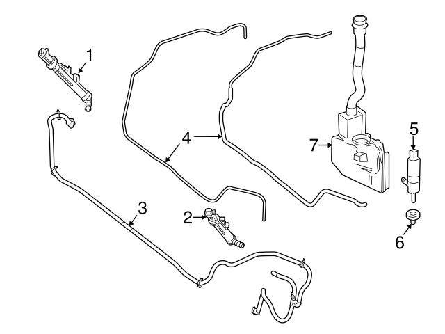 Genuine Mercedes 1668601247 Headlight Washer Nozzle; Front Right - Mercedes