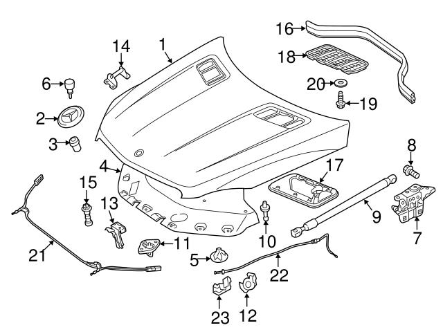 Genuine Mercedes 1668800805 Hood Insulation Pad; Right - Mercedes